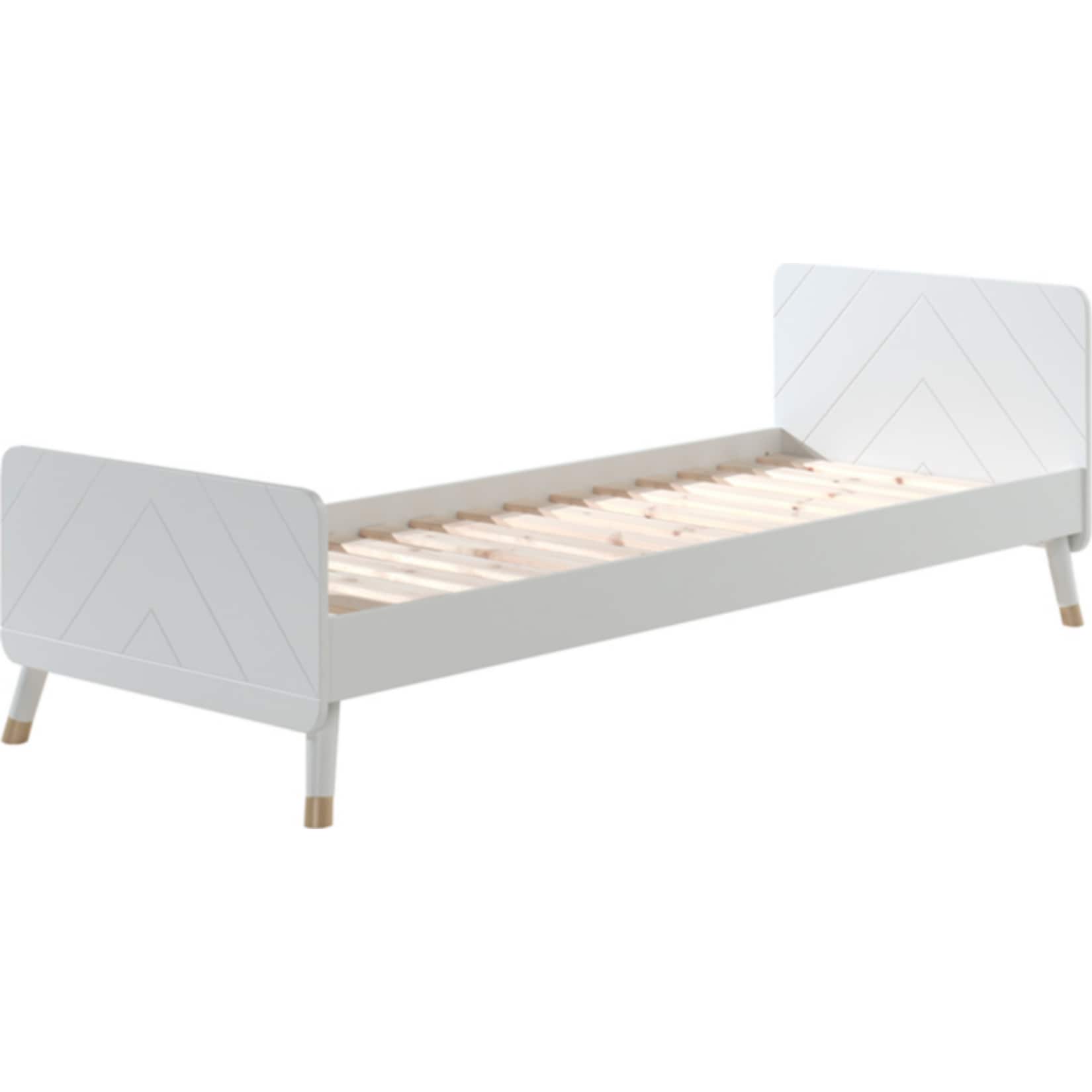 Vipack BILLY - Einzelbett 90 x 200 cm, mit Lattenrost, lackiert, Satin ...