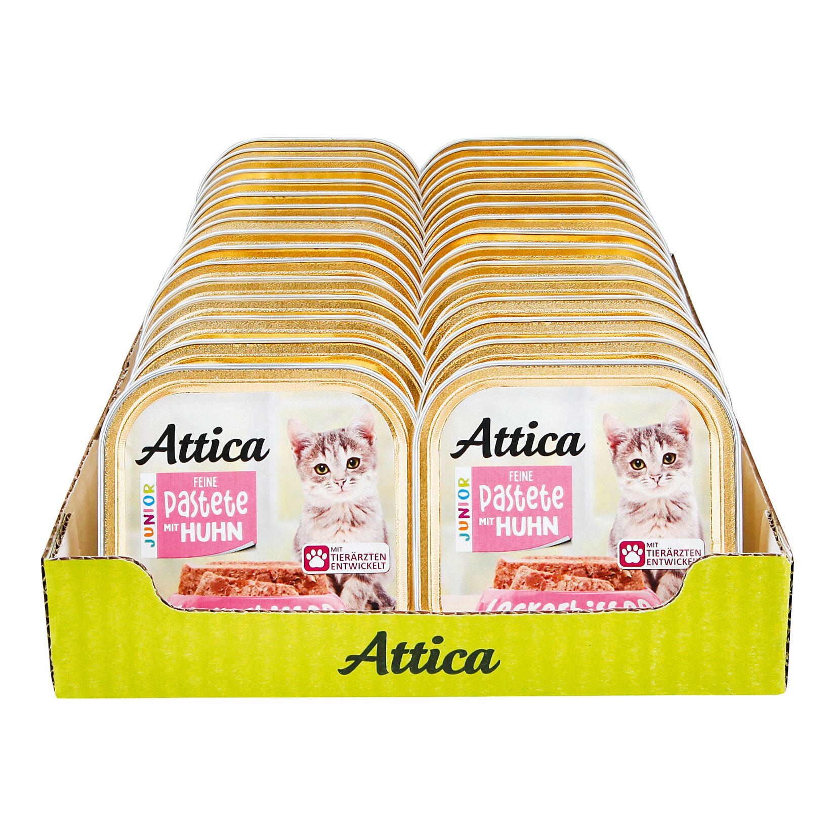 Attica Katzennahrung Junior Huhn 100 g, 32er Pack online kaufen bei Netto