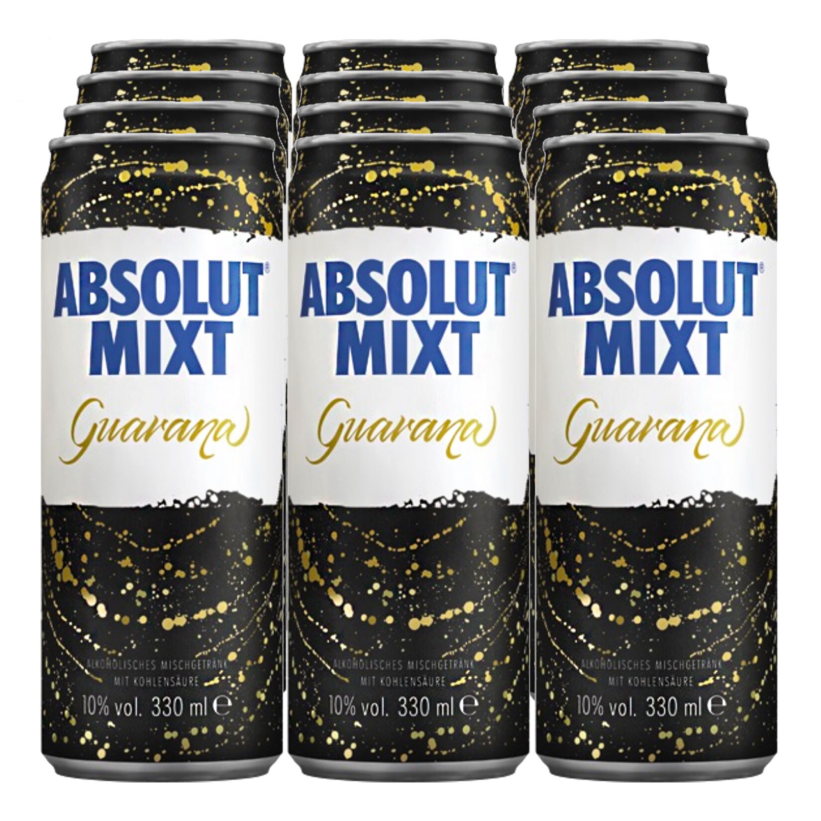 Absolut Mixt Guarana & Pinea Mixgetränk 10,0 % vol 0,33 Liter, 12er ...