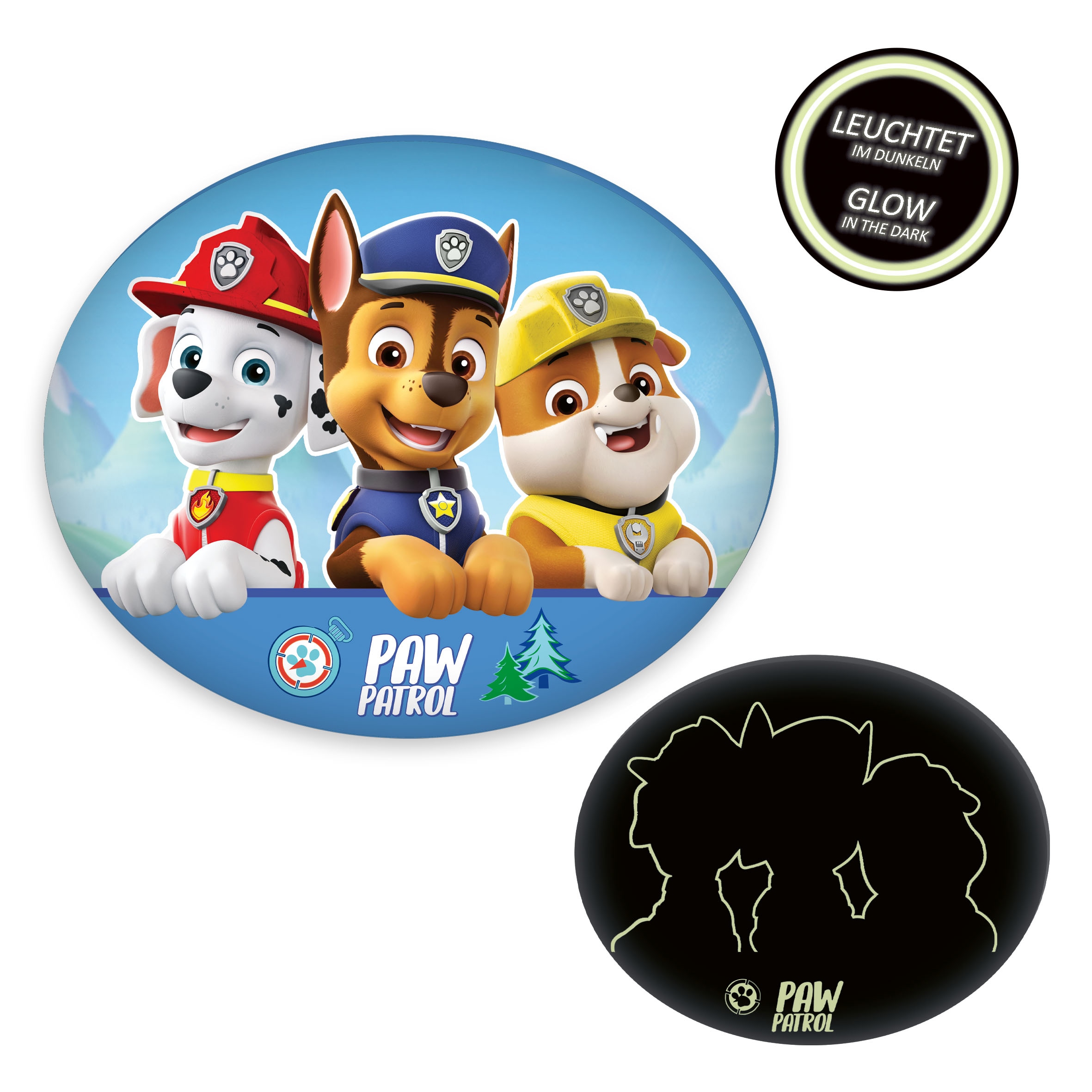 Kinder Lizenz Formkissen Glow in the dark Paw Patrol Boys - versch ...
