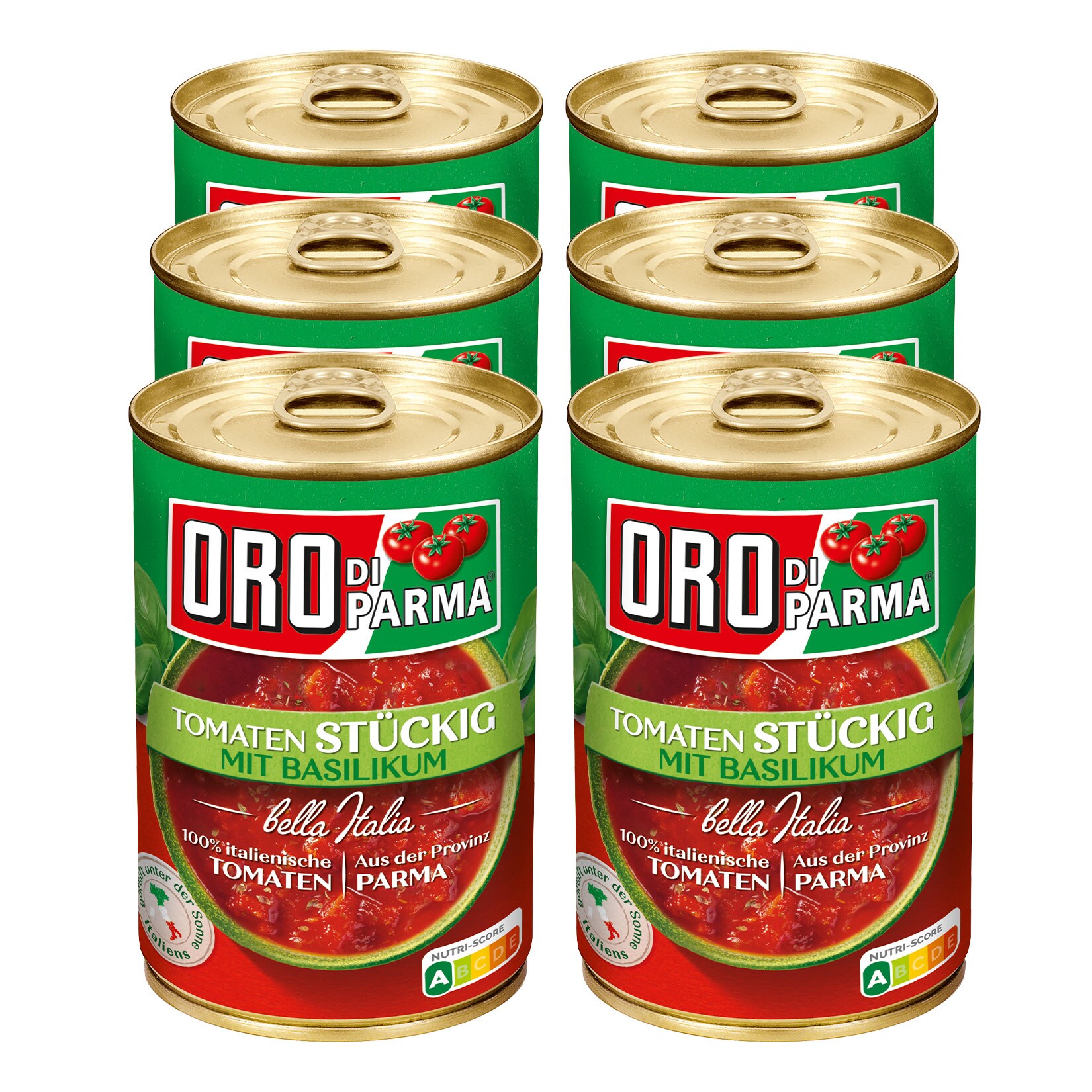 Oro di Parma Tomaten stückig mit Basilikum 400 g, 6er Pack online ...