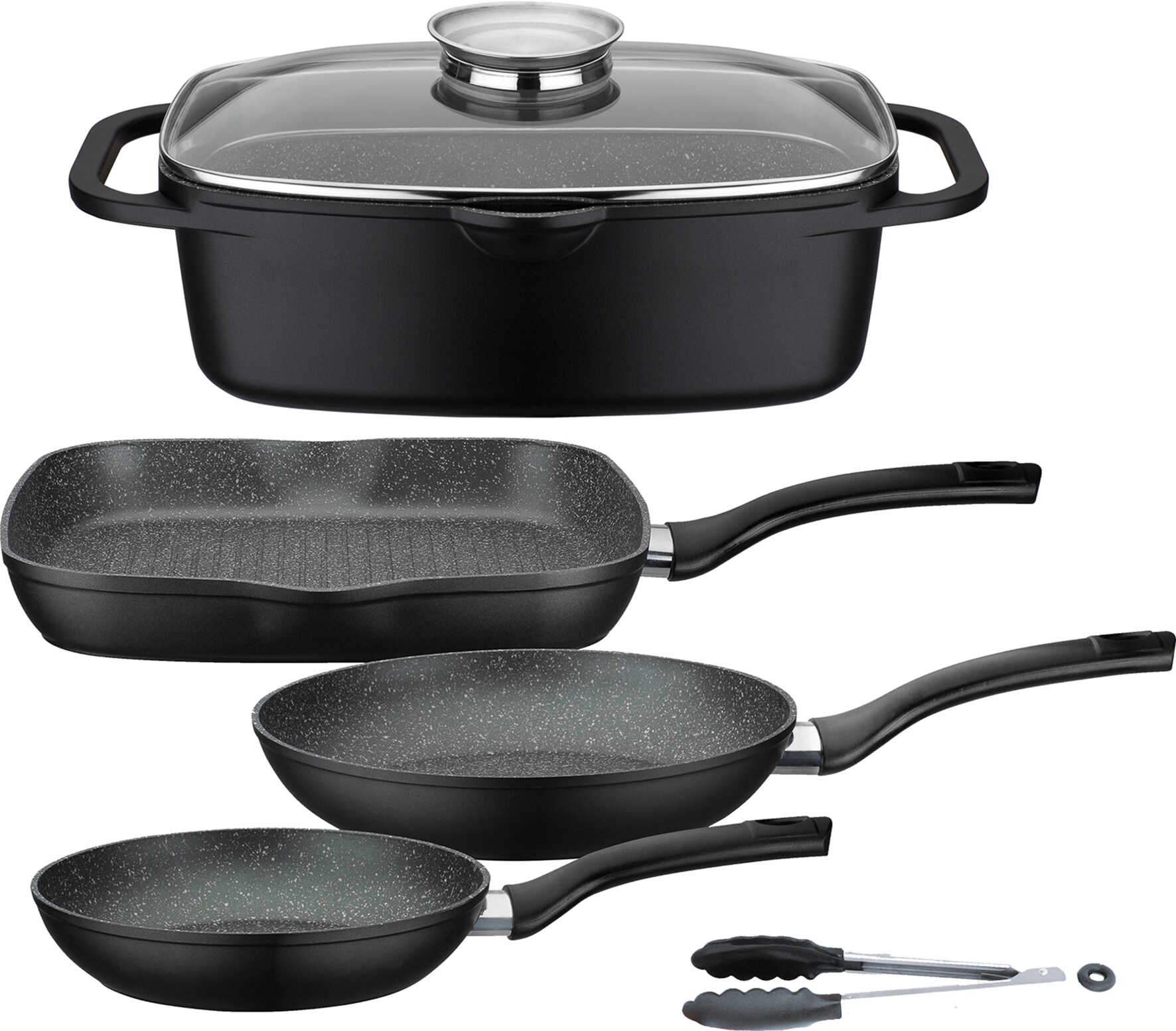 Koch-Set Gourmet Granit 5-tlg. online kaufen bei Netto