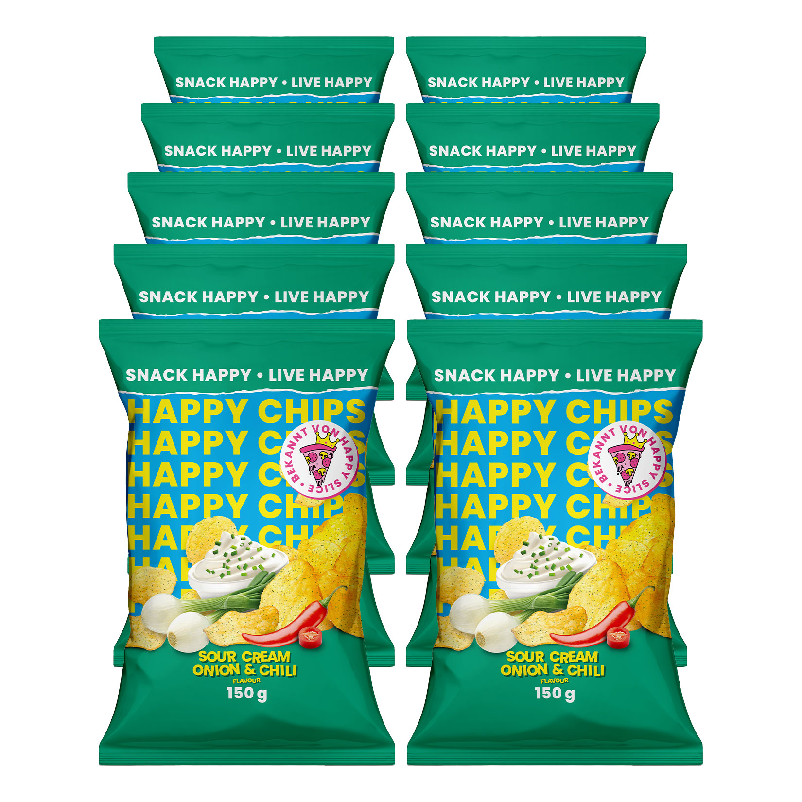 Lanch Happy Chips Sour Cream & Chili 150 g, 10er Pack online kaufen bei Netto