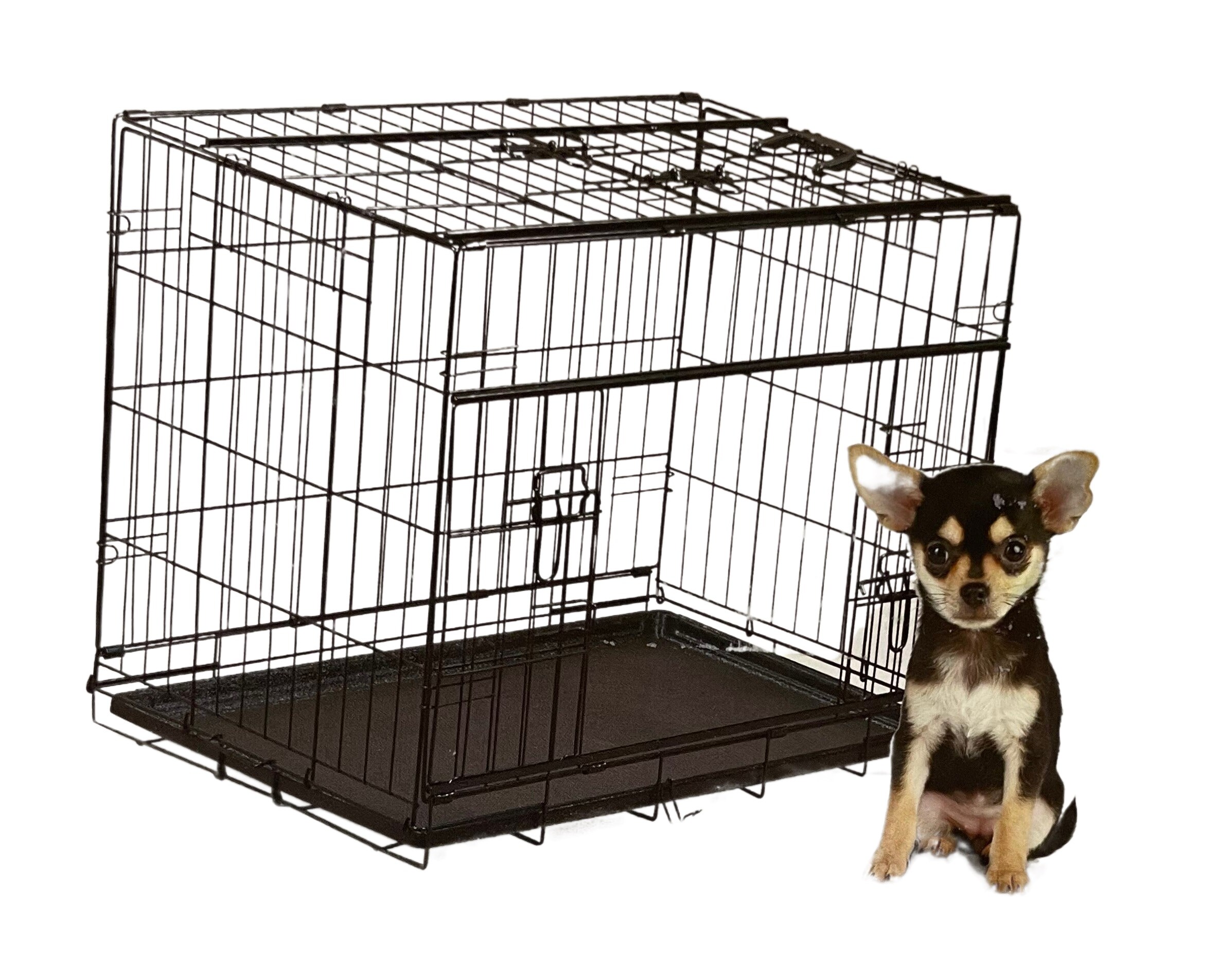 Hundekäfig 56cm Drahtkäfig Hund Transport Box Kleintier Käfig Gitterbox ...