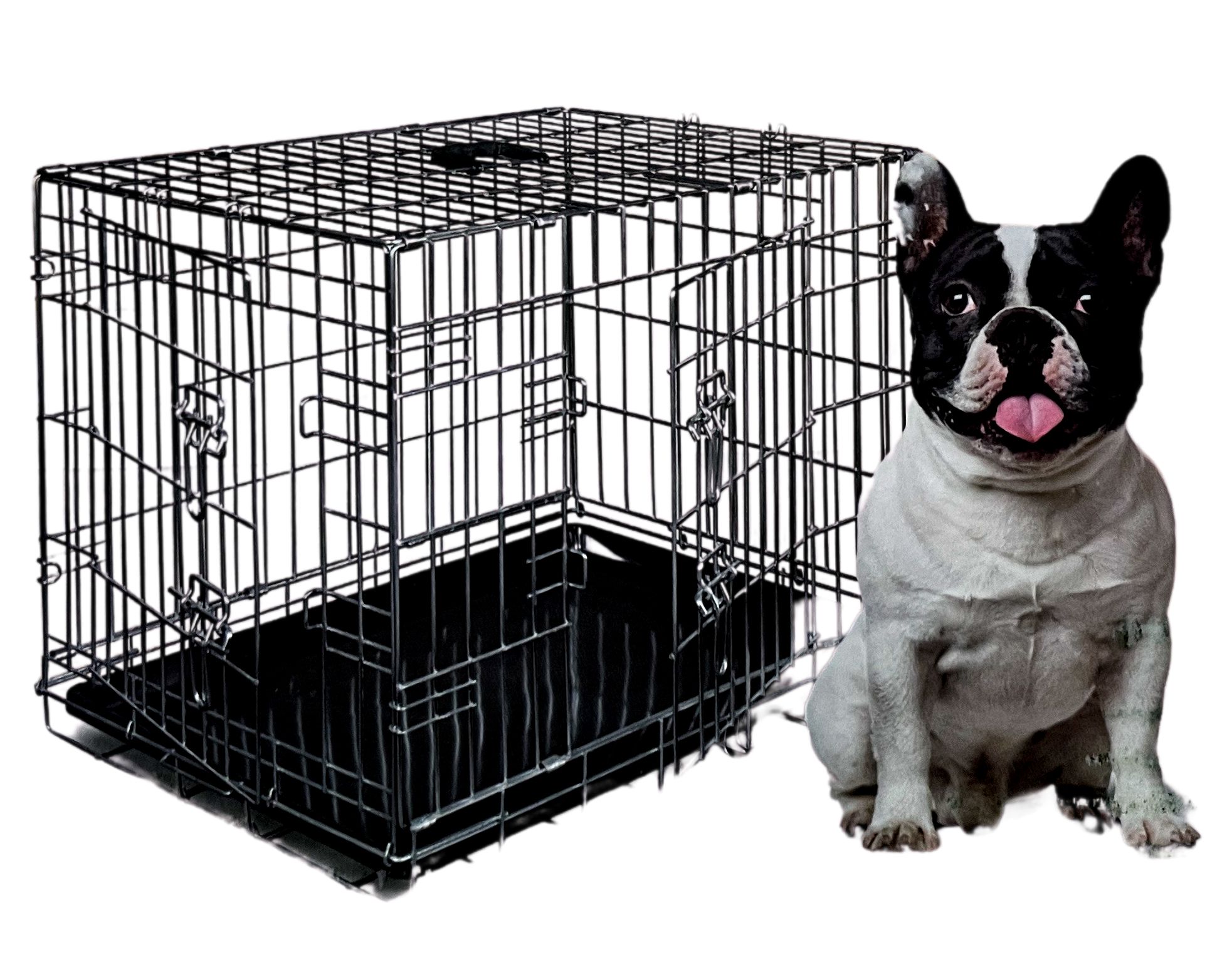 Hundekäfig 61cm Drahtkäfig Hund Transport Box Kleintier Käfig Gitterbox ...