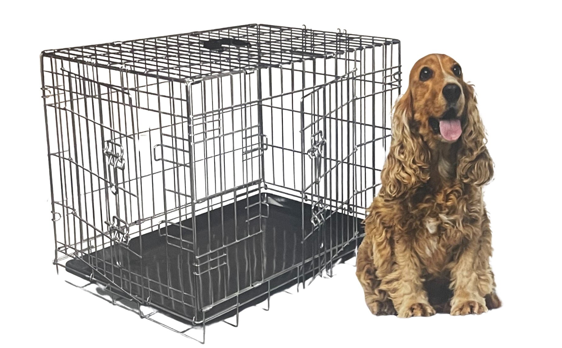 Hundekäfig 76cm Drahtkäfig Hund Transport Box Kleintier Käfig Gitterbox ...