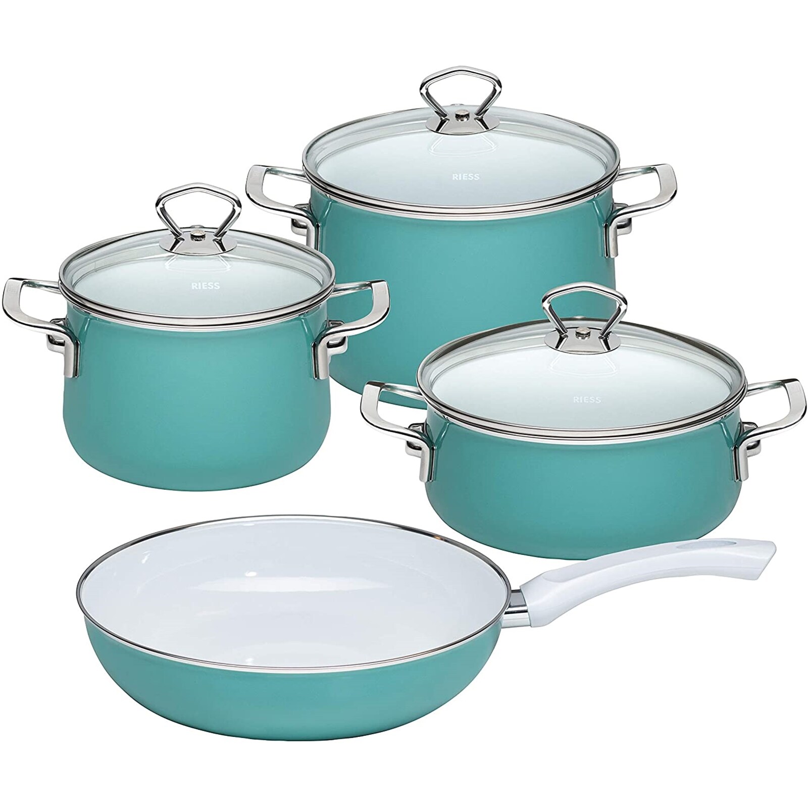 Riess Topfset 4-teilig NATURE GREEN MEDIUM online kaufen bei Netto
