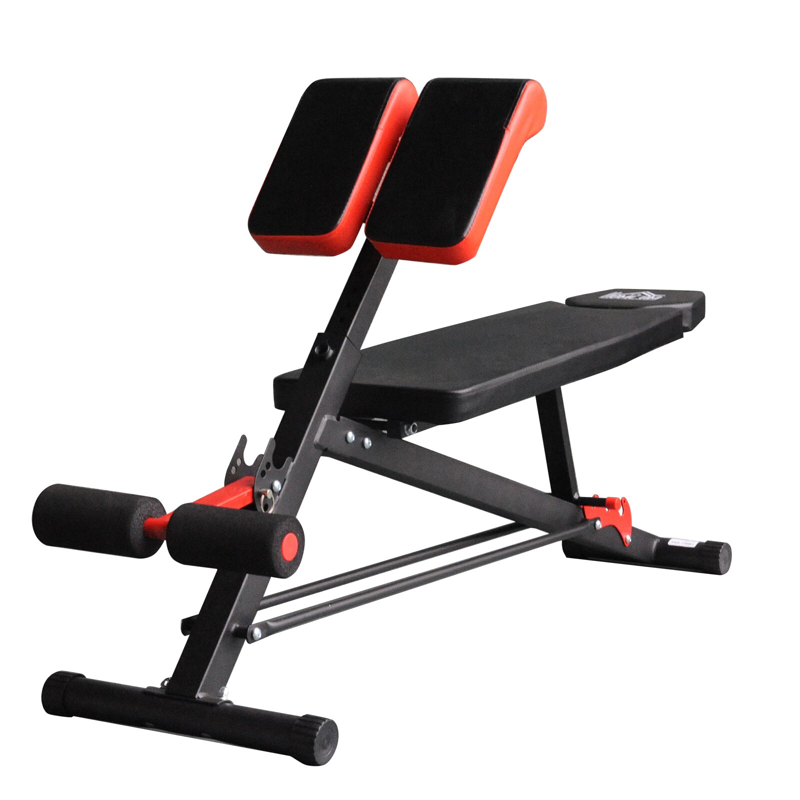 HOMCOM Multifunktionale Trainingsbank schwarz, rot 64 x 146 x 73,5-85 ...