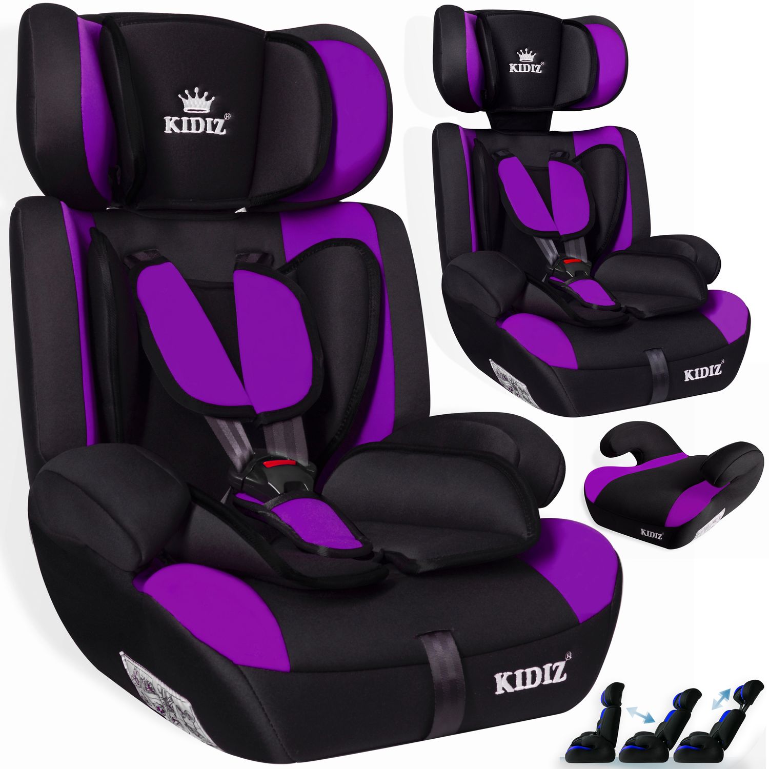 Kidiz® Autokindersitz Kinderautositz Sportsline ? Gruppe 1+2+3 ? 9-36 ...