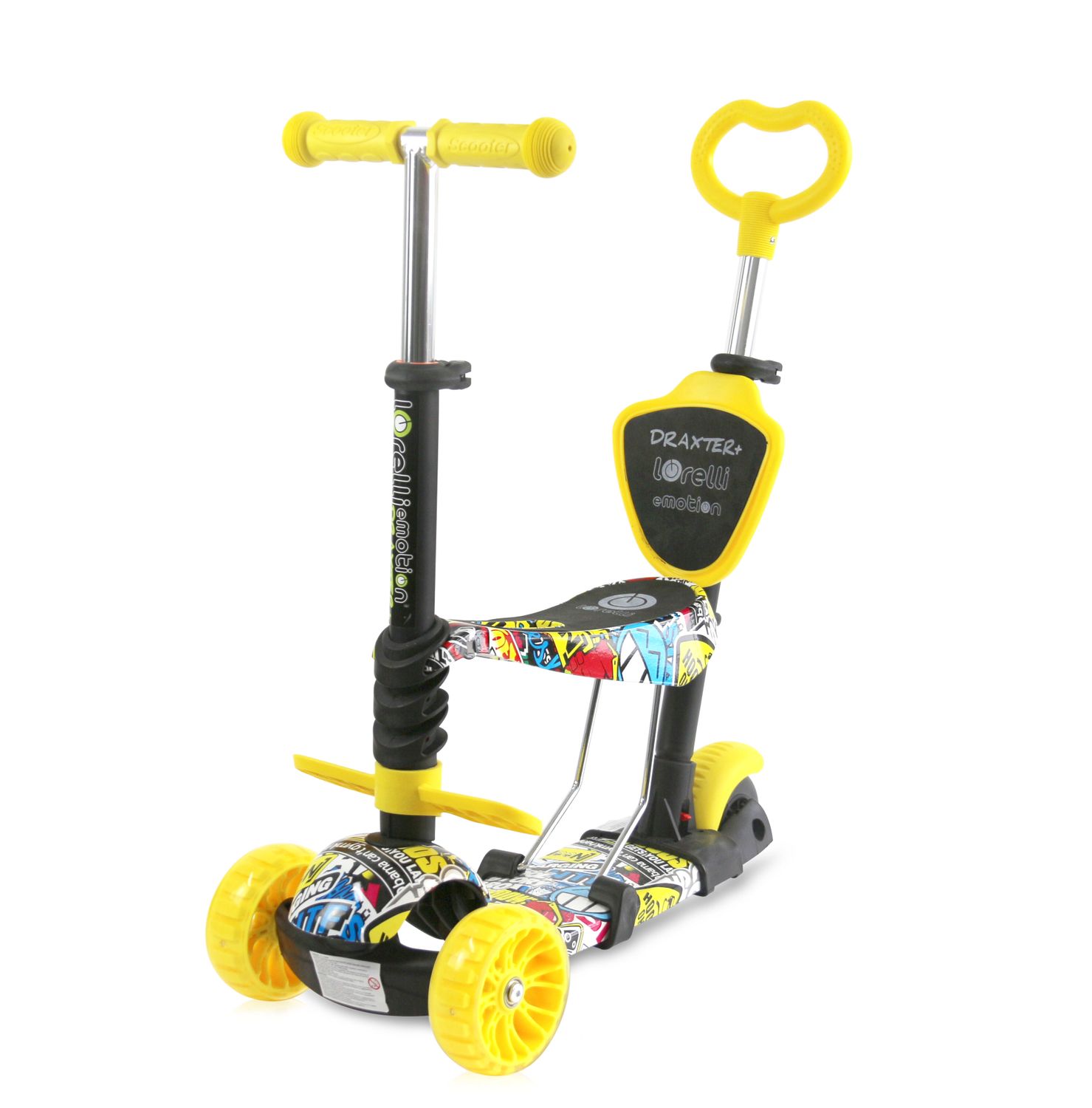 Lorelli Kinderroller Draxter Plus 3 in 1 Schiebestange, Sitz ...