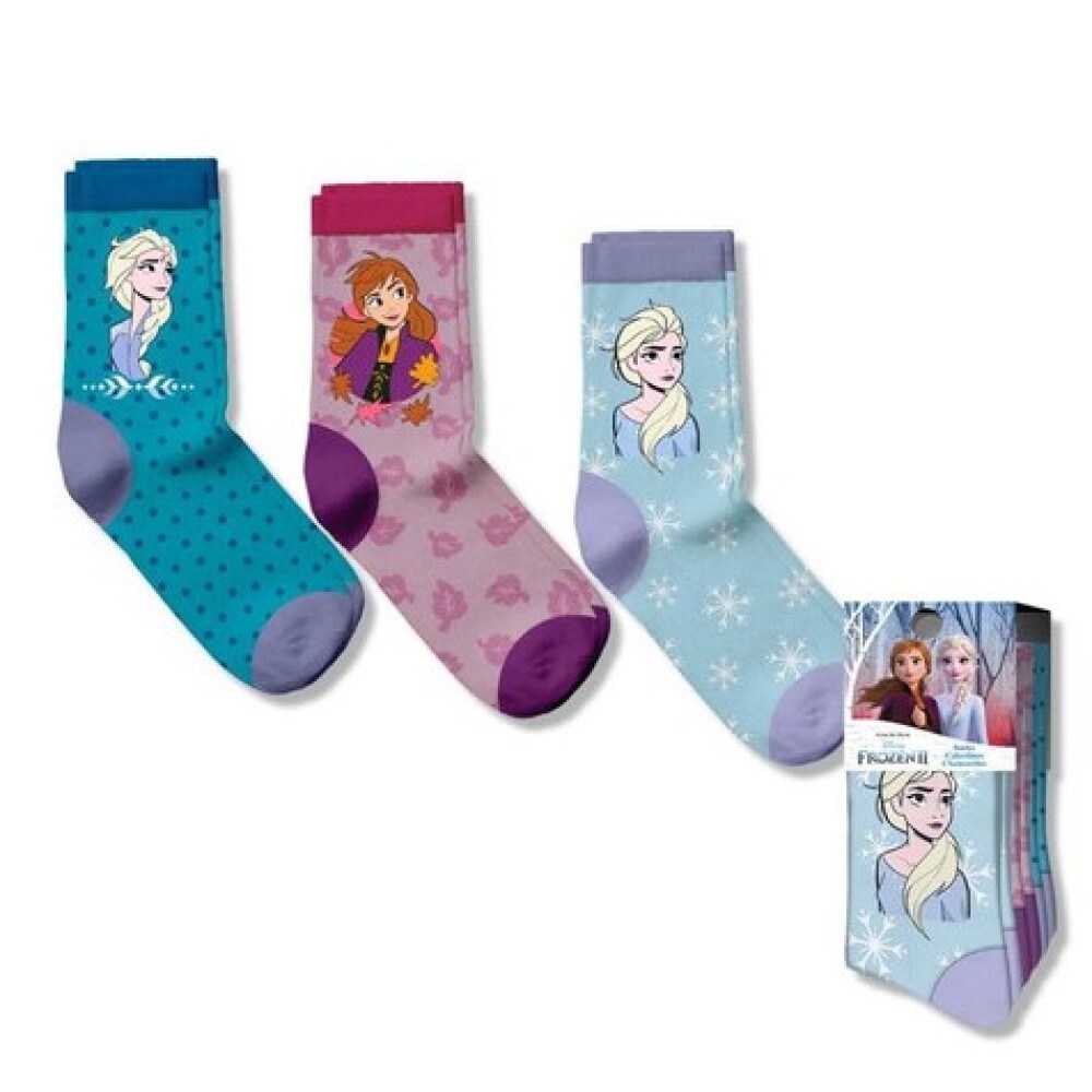 Socken mit attraktivem Muster 3 Paar Frozen Elsa Anna online kaufen bei ...