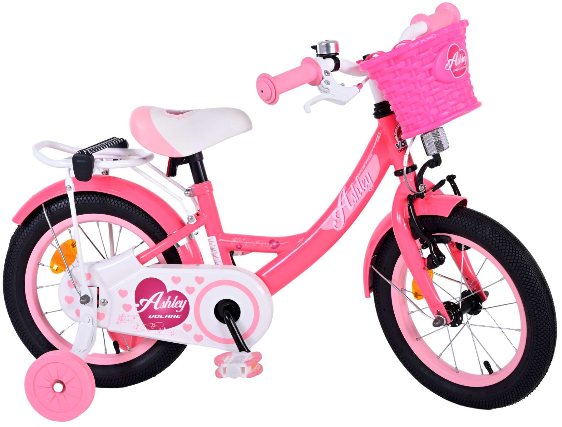 Kinderfahrrad Ashley Fahrrad für Mädchen 14 Zoll Kinderrad in Rosa/Rot ...
