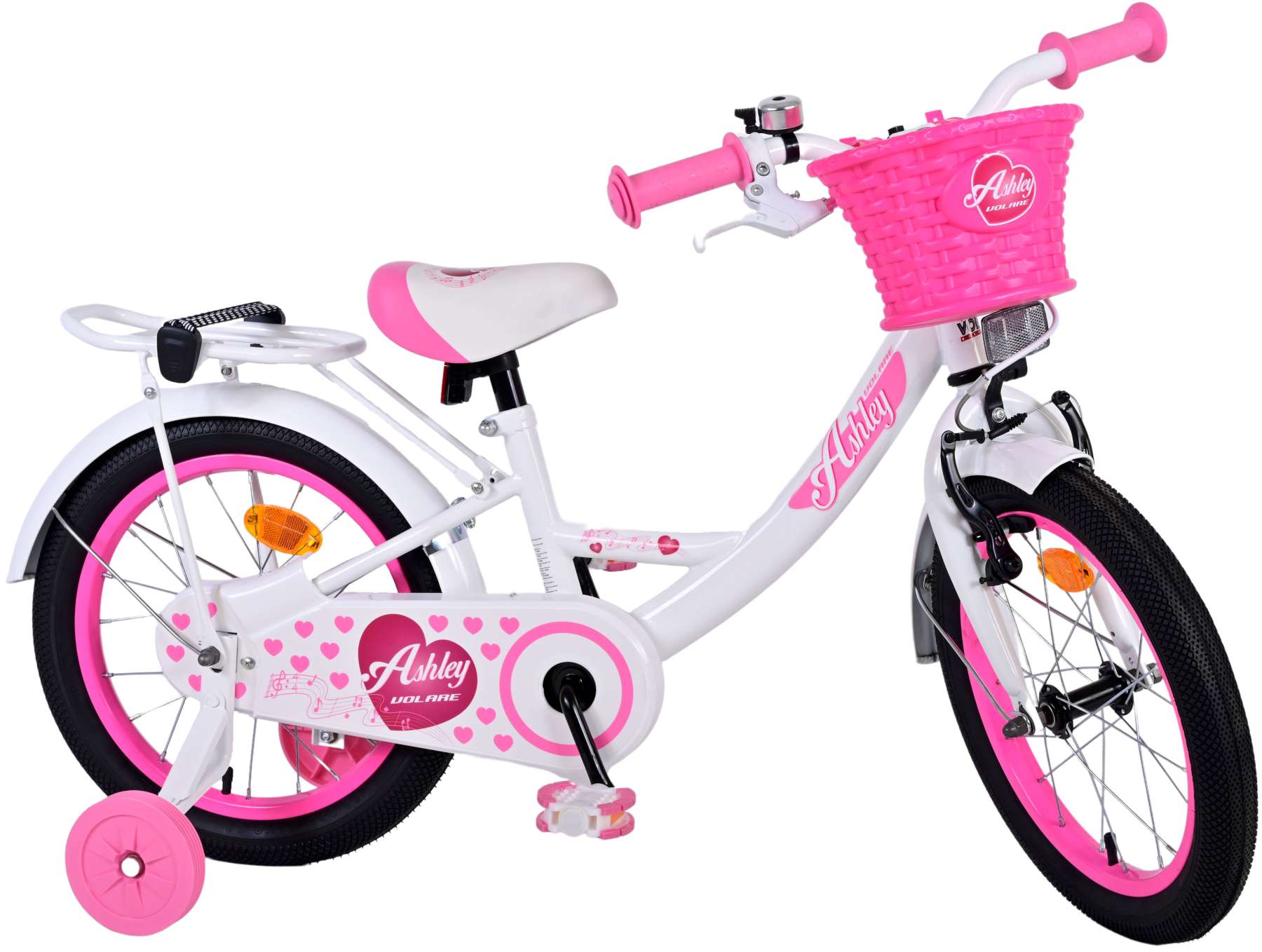 Kinderfahrrad Ashley Fahrrad für Mädchen 16 Zoll Kinderrad in Weiß ...