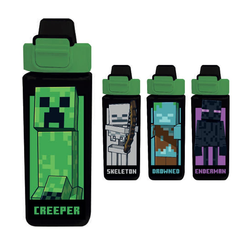 Minecraft Trinkflasche mit Klickverschluss mit Knopf 500ml online ...