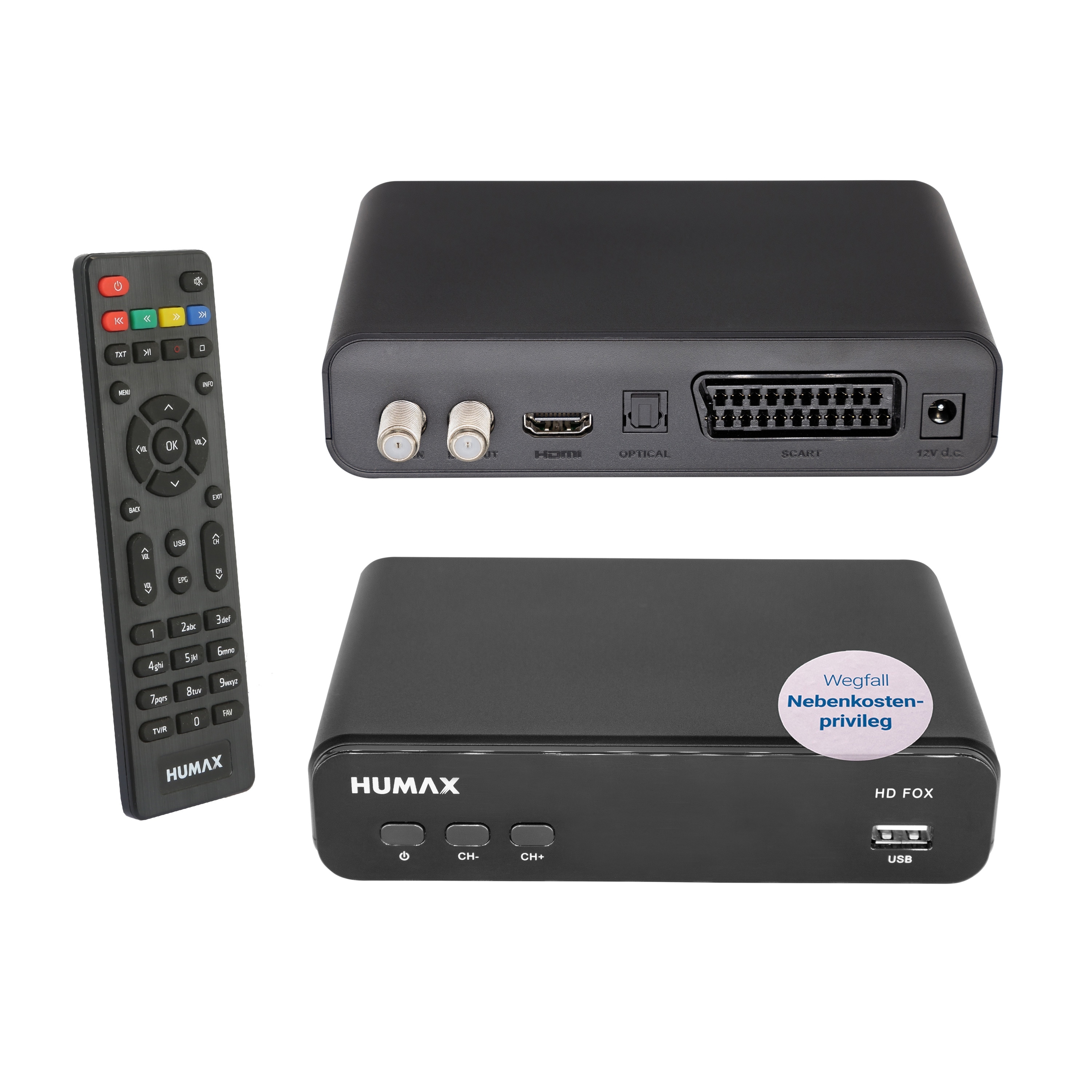 Humax HD Fox Digitaler Satellitenreceiver, HDMI, SCART, 12V, PVR-Ready ...